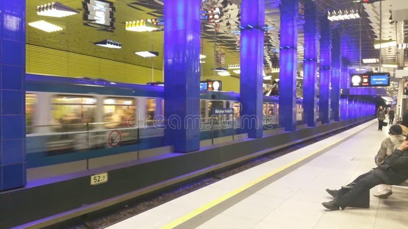Munich underground stop editorial image. Image of underground - 69701290