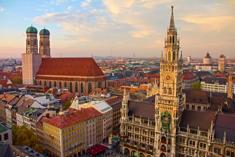 New Town Hall on Marienplatz Square in Munich Stock Image - Image of ...