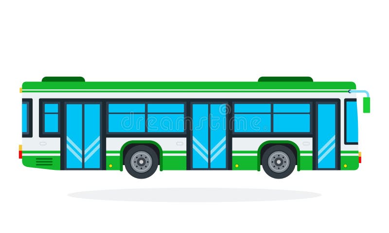 Municipal Bus Vector Flat Isolated Stock Vector - Illustration of ...