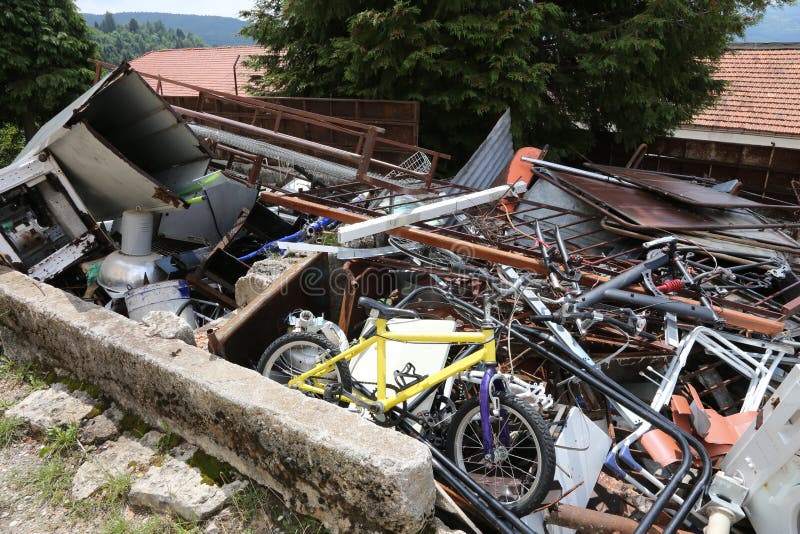 Municipal Dump of Ferrous Materials Stock Photo - Image of environment ...