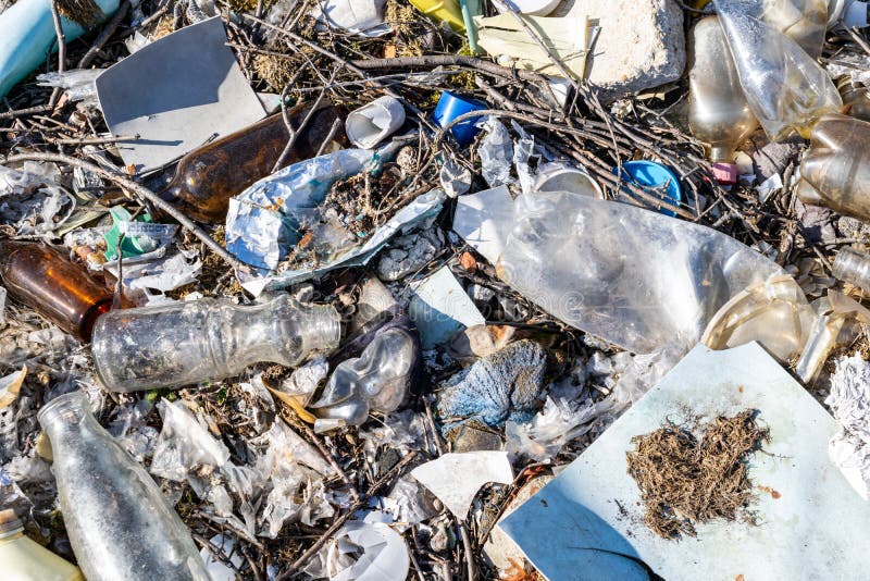 Municipal Garbage Dump in Landfill. Environmental Pollution Stock Image ...