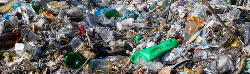 Municipal Garbage Dump in Landfill. Environmental Pollution Stock Photo ...