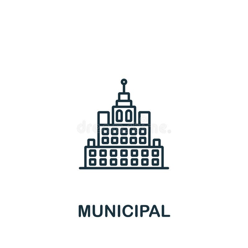 Municipal Icon. Monochrome Simple Icon for Templates, Web Design and ...