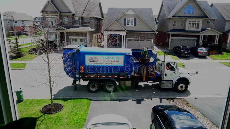 Automatic Garbage Collection in Canada Stock Video - Video of ...