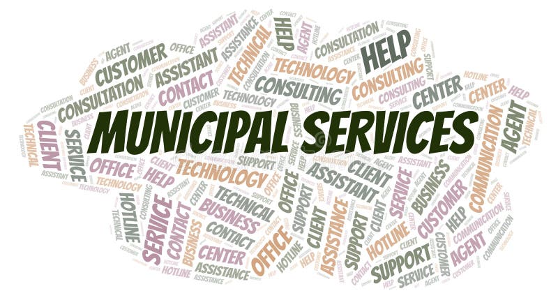 Municipal Services Word Cloud. Stock Illustration - Illustration of ...