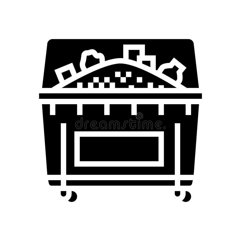 Municipal Solid Waste Msw Glyph Icon Vector Illustration Stock Vector ...