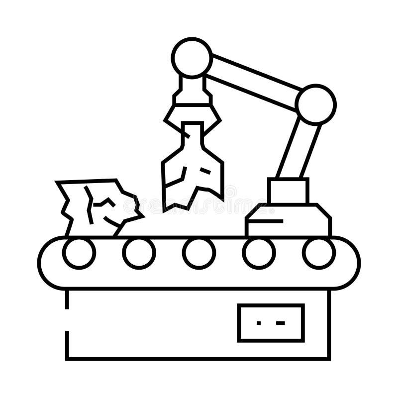 Municipal Solid Waste Msw Line Icon Vector Illustration Stock Vector ...