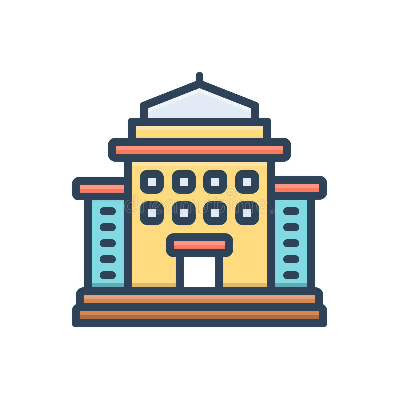 Color Illustration Icon for Municipality, Borough and Community Stock ...