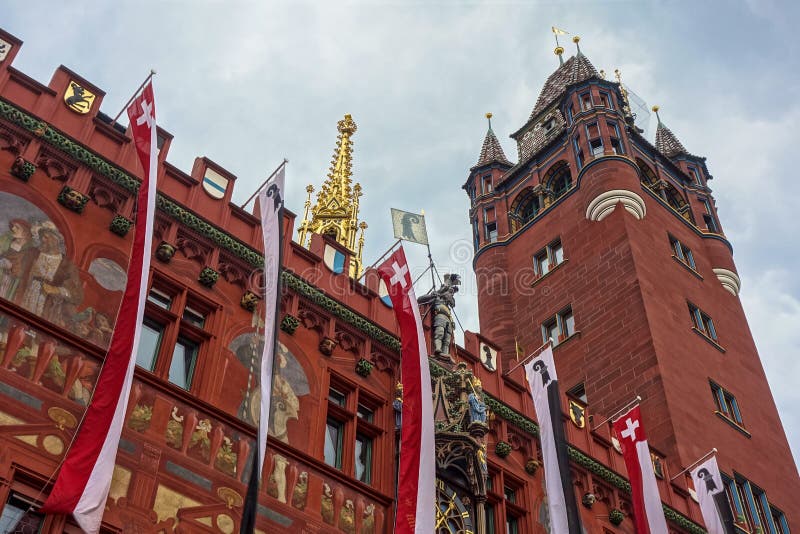 Municipio Di Basilea a Basilea, Svizzera Fotografia Stock - Immagine di ...