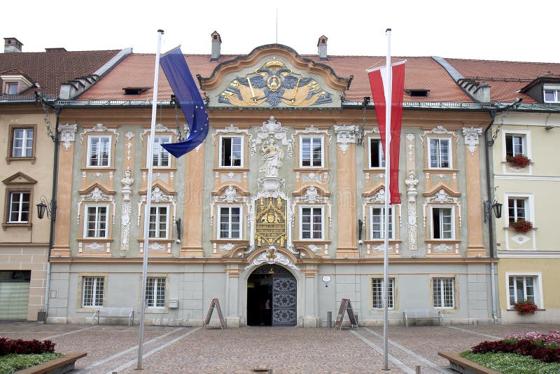 Municipio Di Sankt Veit Un Der Glan, Austria Immagine Stock - Immagine ...