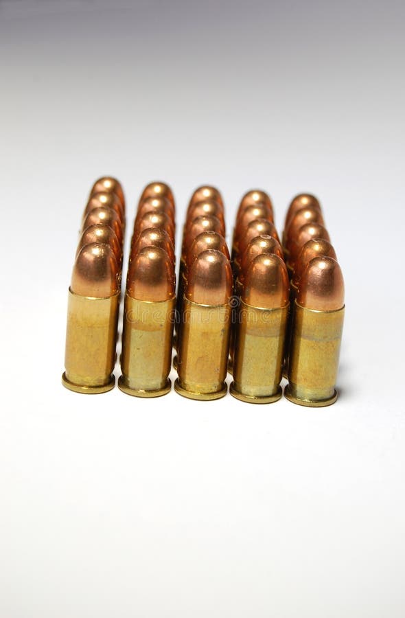 Pack of Bullets 9mm Parabellum FMJ (Full Metal Jacket ) Stock Photo ...
