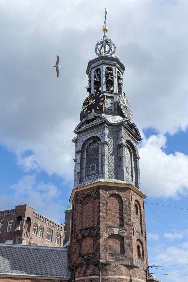 Munt Tower in Amsterdam stock photo. Image of dutch, holland - 66501310