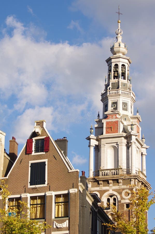 Munttoren Clock Tower in Amsterdam Stock Image - Image of dutch, roof ...