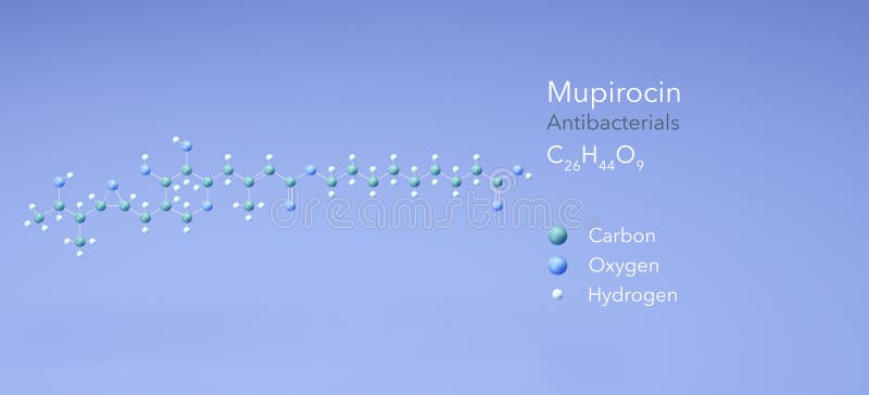 Mupirocin Molecule, Molecular Structures, Antibacterials, 3d Model ...