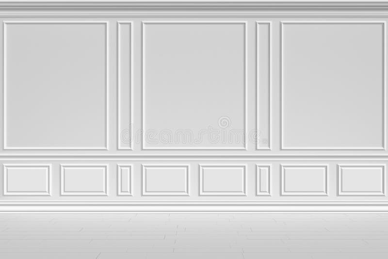 Mur Blanc Dans Le Style Classique Illustration Stock - Illustration du ...