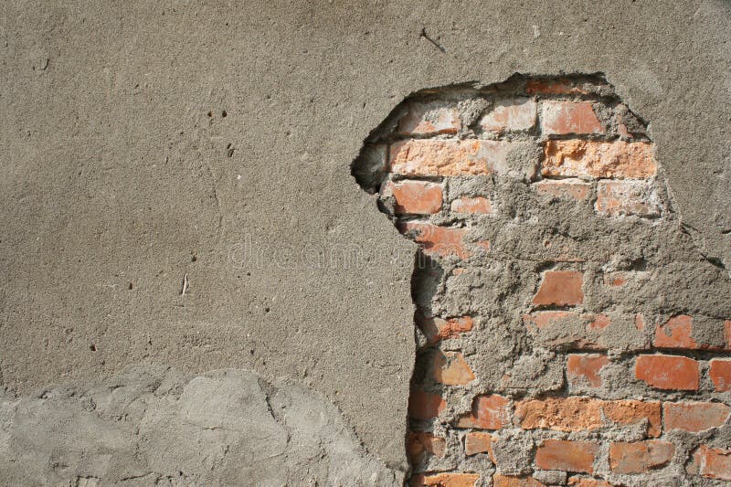 Mur cassé photo stock. Image du gris, brique, rugueux - 18891054