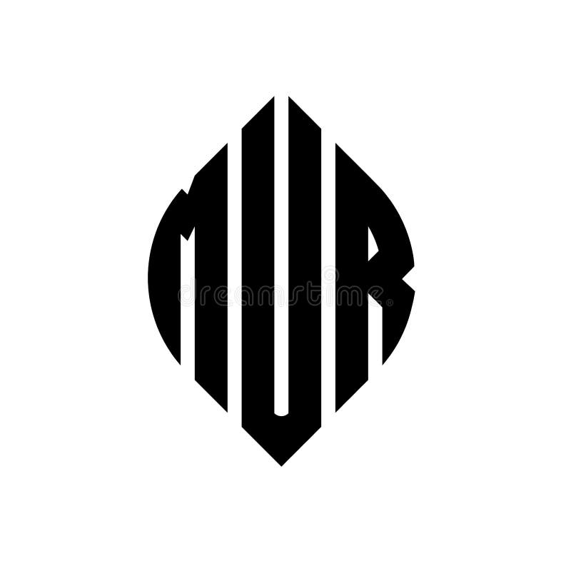 MUR Circle Letter Logo Design with Circle and Ellipse Shape. MUR ...