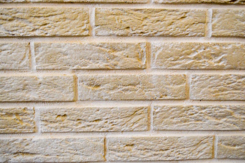 Mur De Briques Beige Avec Les Coutures Beiges Grandes Briques Photo ...