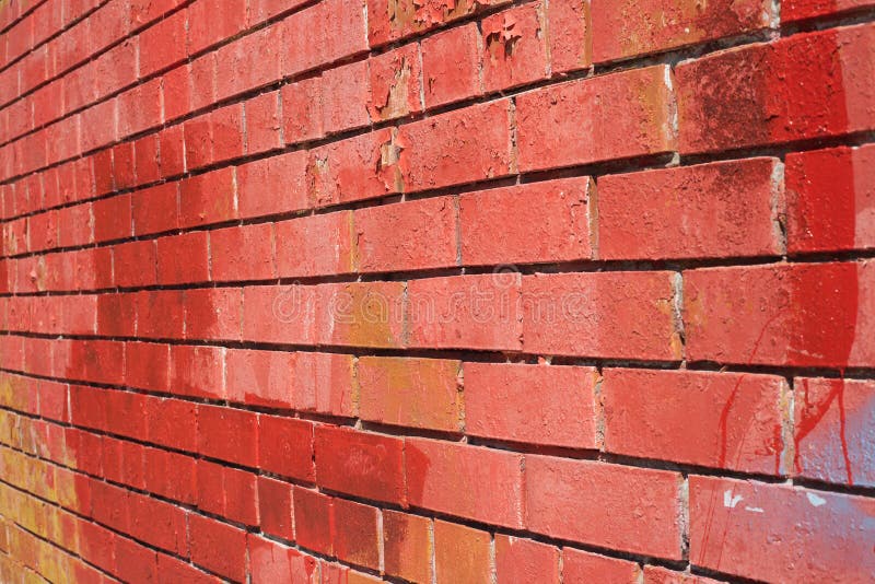 Mur de briques rouge image stock. Image du intense, détail - 30938953