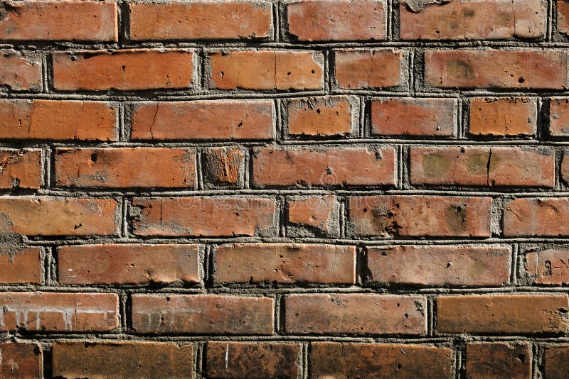 Mur de briques rouge photo stock. Image du bloc, commun - 155260892
