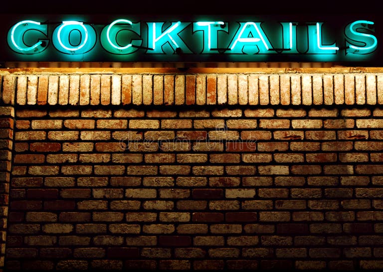 Mur de cocktails image stock. Image du annoncez, néon - 1615121
