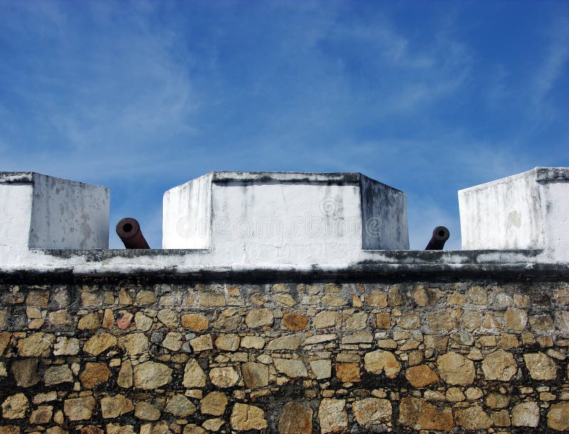 Mur de fort d'Acapulco photo stock. Image du historique - 6534908