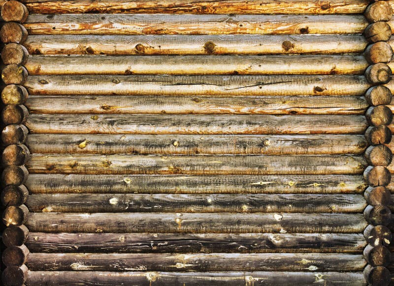 Mur de rondin photo stock. Image du grunge, journal, étage - 30044466