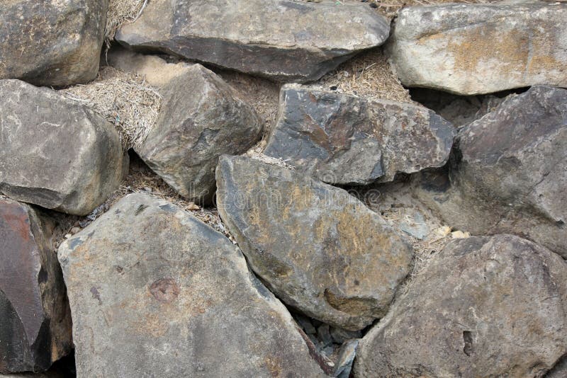 Mur de roche de basalte photo stock. Image du pierre, roche - 1851000