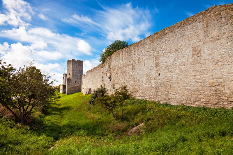 Mur de Visby image stock. Image du monde, médiéval, beauté - 33372707