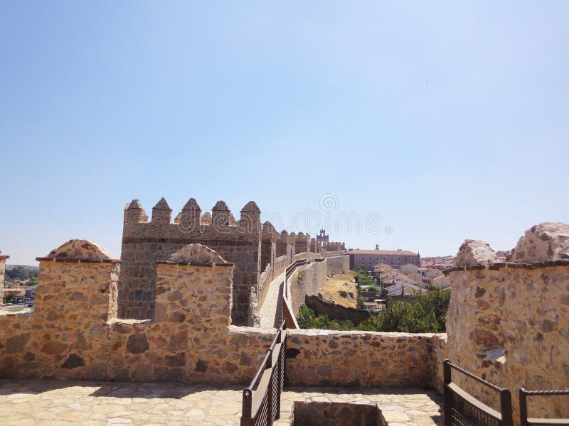 Mur Médiéval Espagne D'Avila Photo stock - Image du avec, panorama ...