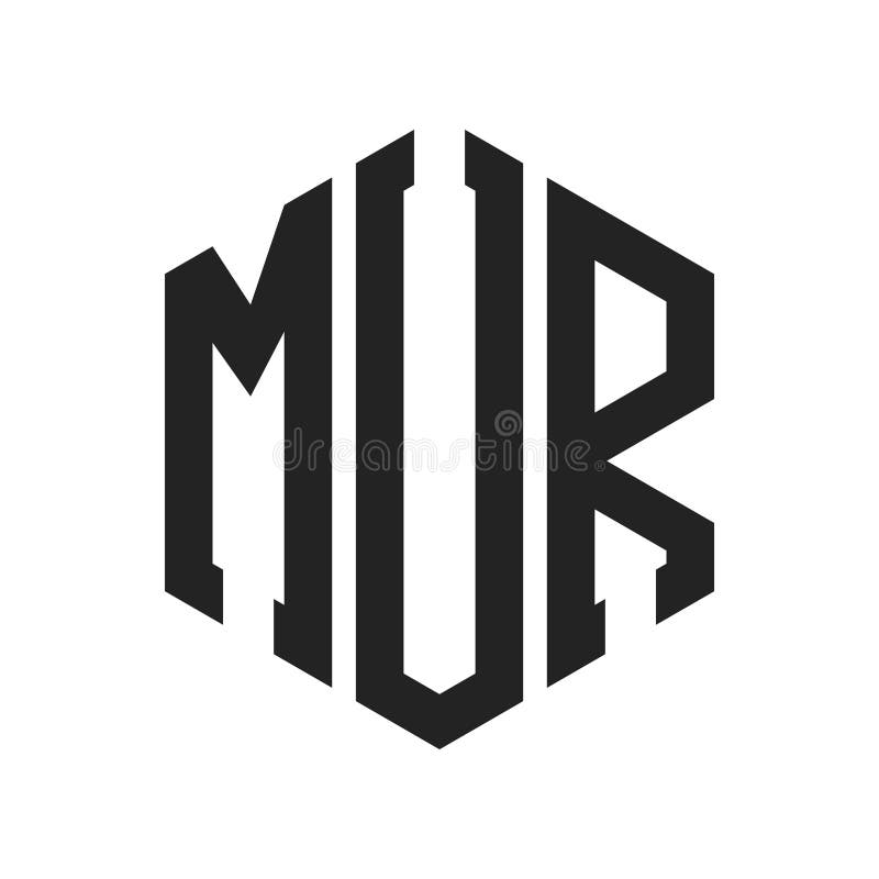 MUR Logo Design. Initial Letter MUR Monogram Logo Using Hexagon Shape ...