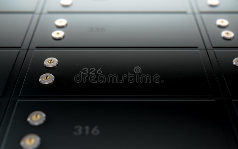 Mur Noir De Compartiment De Coffre-fort Illustration Stock ...