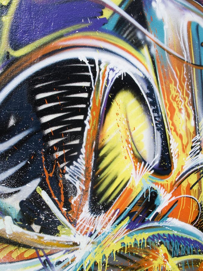 Mur peint par graffiti photo éditorial. Image du artistique - 5090366