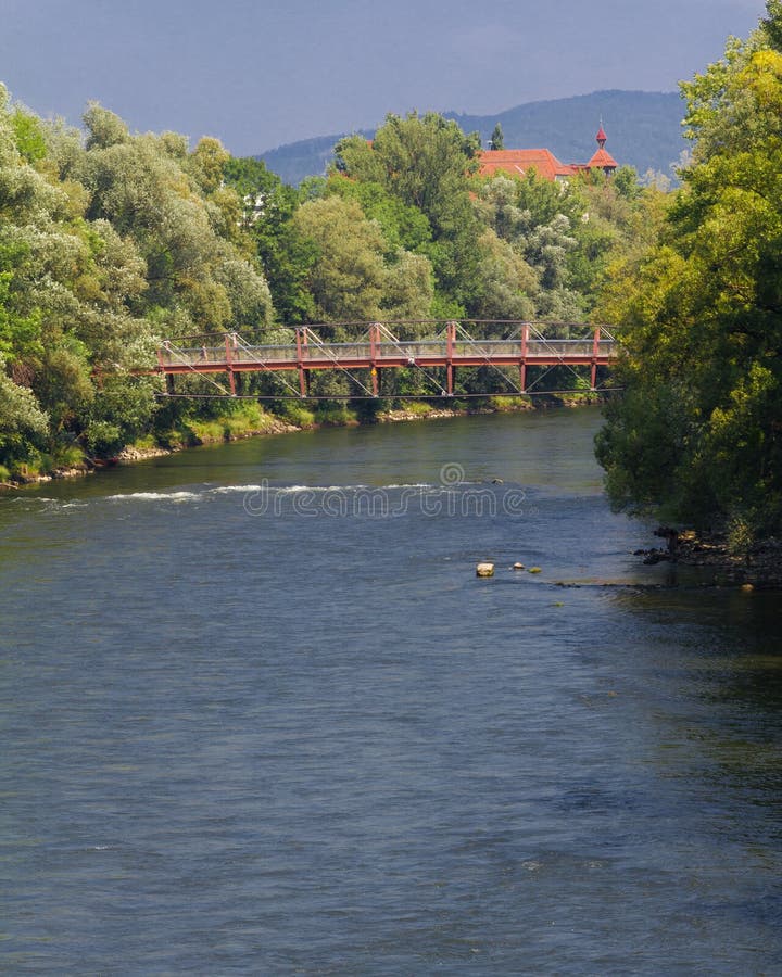 The Mur River is a Tributary of the Danube Stock Photo - Image of ...