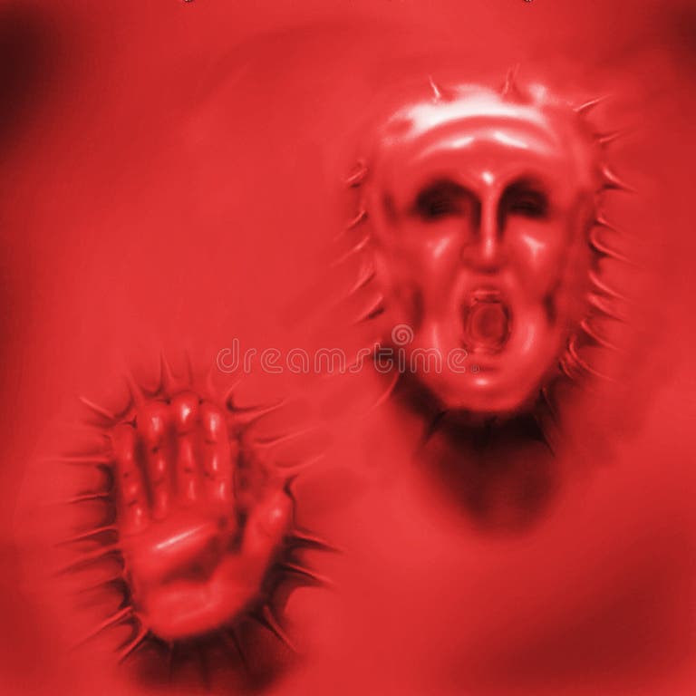 Mur Saillant De Visage Et De Main Illustration Stock - Illustration du ...