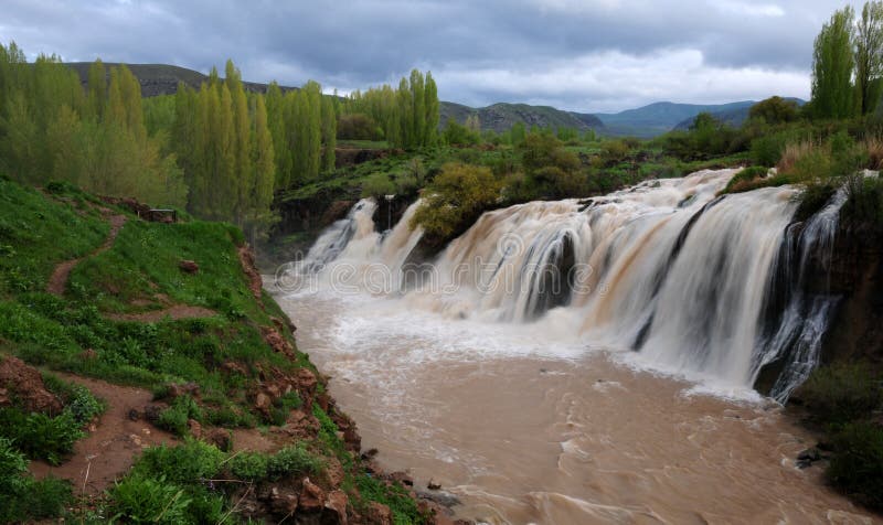 Muradiye Waterfall stock photo. Image of nature, fountain - 270576248