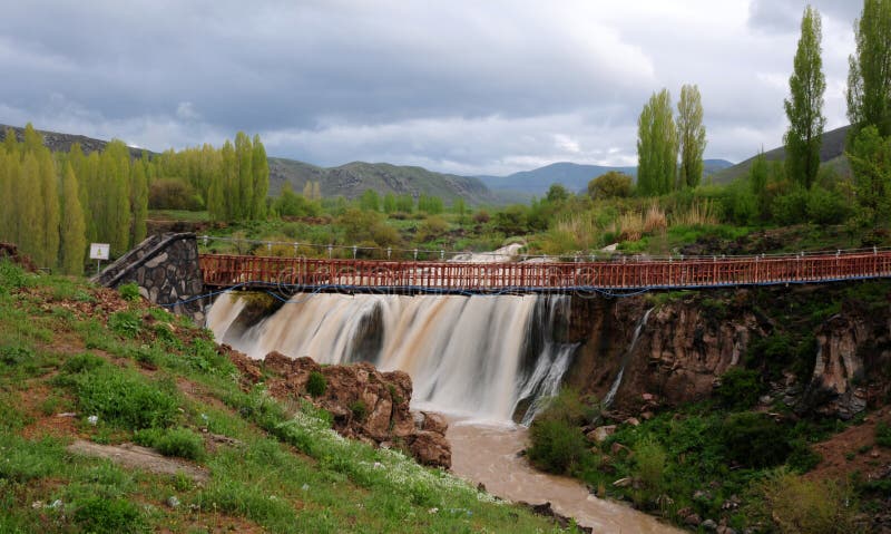 Muradiye Waterfall stock photo. Image of republic, tree - 270576316