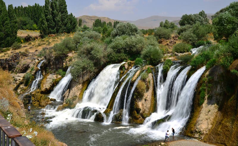 Muradiye Waterfall editorial photography. Image of republic - 270576432