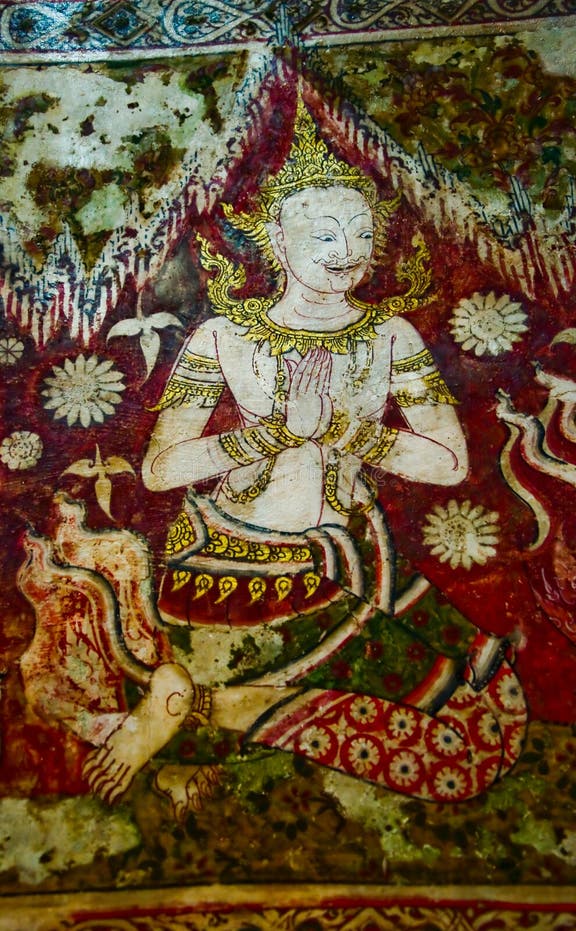 The mural of angel stock image. Image of tradition, golden - 14625355