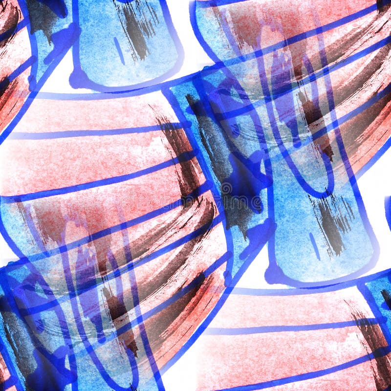 Mural Background Seamless Hat Pattern Texture Stock Illustration ...