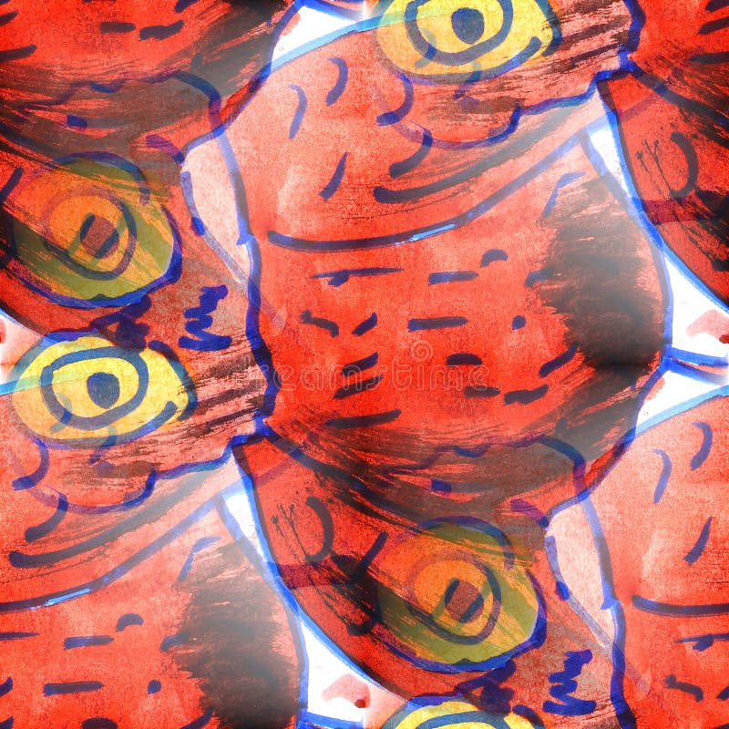 Mural Background Seamless Owl Pattern Background Texture Wall Stock ...