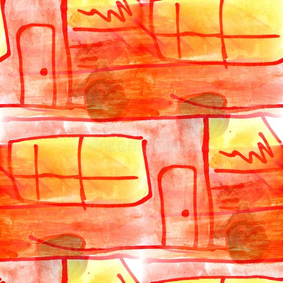 Mural Background Seamless Pattern Bus Texture Stock Illustration ...