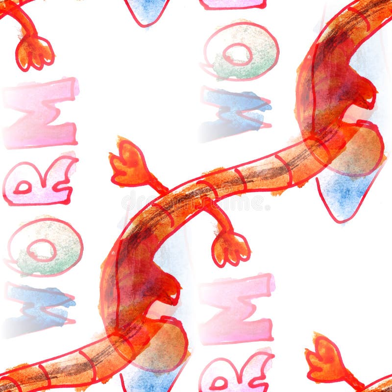 Mural Background Seamless Pattern Worm Texture Stock Illustration ...