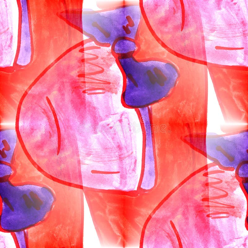 Mural Background Seamless Red Hat Pattern Stock Illustration ...