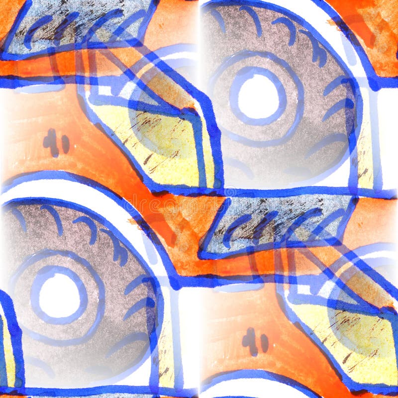 Mural Background Seamless Tractor Pattern Stock Illustration ...