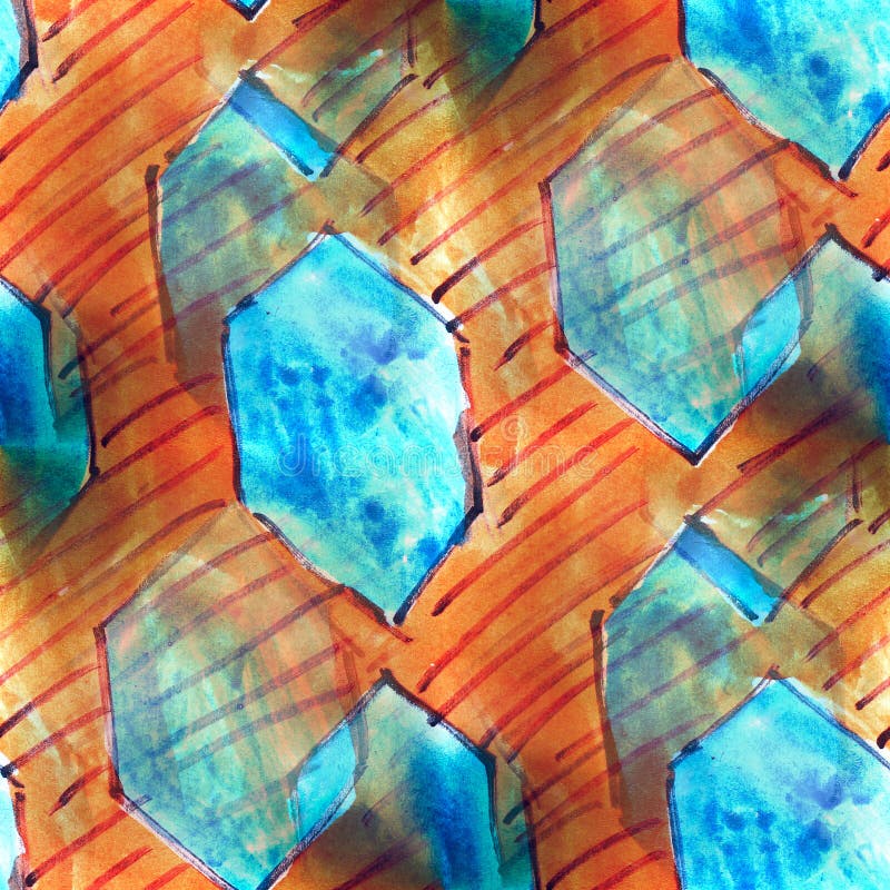 Mural Blue Diamonds Background Seamless Pattern Stock Illustration ...