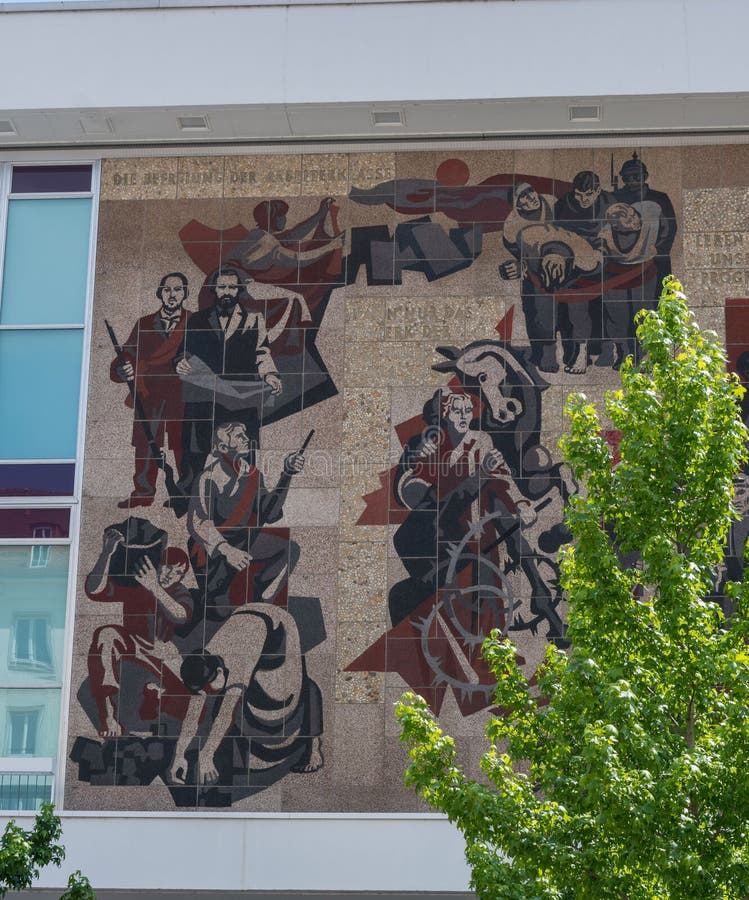 Mural about Communism in the Second World War between Germany and ...