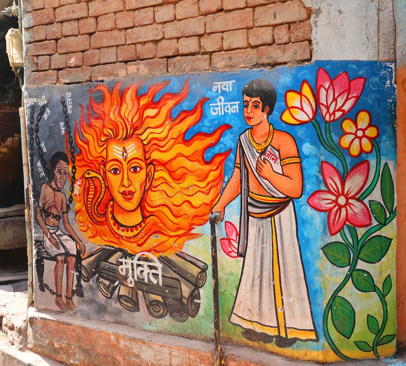 Mural Cycle of Death and Rebirth. Samsara Editorial Stock Photo - Image ...