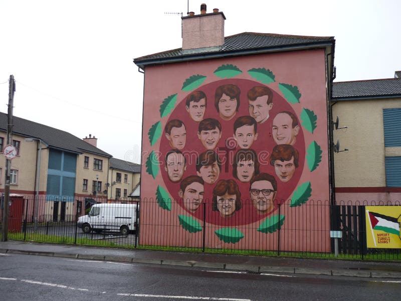 Mural in Derry editorial stock image. Image of travelling - 55499174