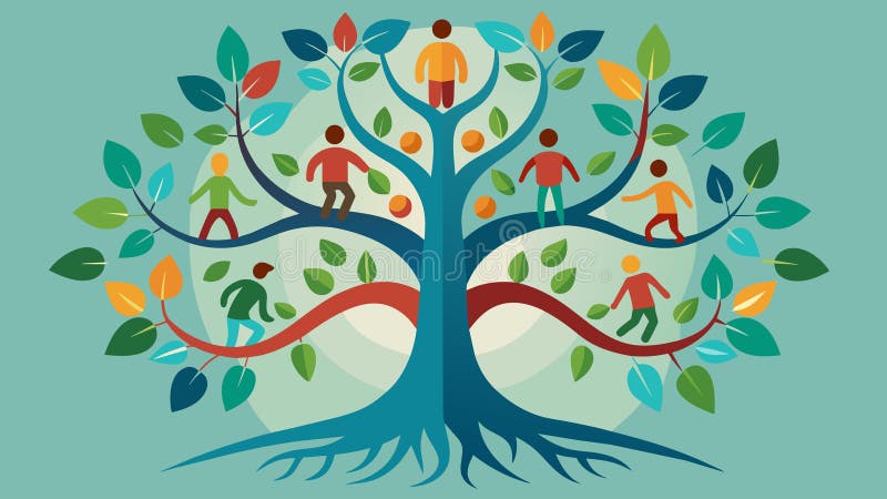 A Mural Featuring a Tree with Intertwining Roots Representing the ...